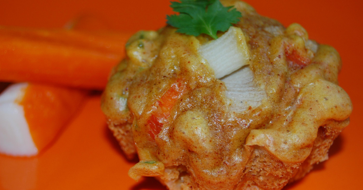 Recette Muffins surimi Coraya, coriandre et curry - 750g.com