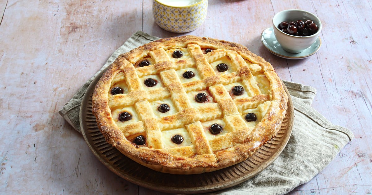 Recette Tarte tressée à la ricotta, confiture de cerises et griottes ...