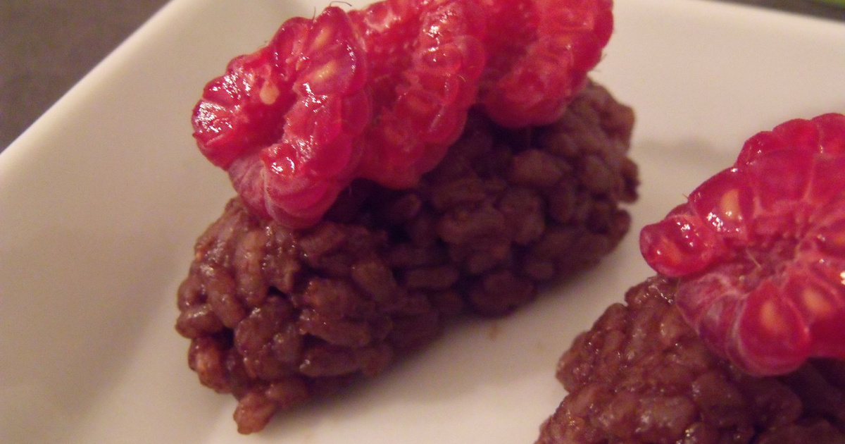 Recette Sushis choco-framboises - 750g.com