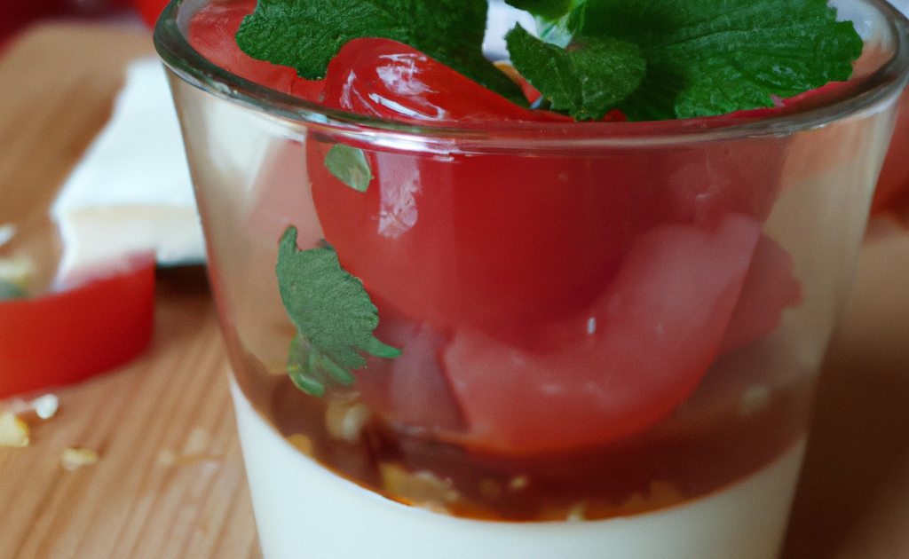 Recette Verrine panna cotta chèvre et tomates confites - 750g.com