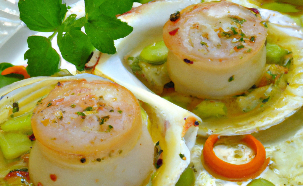Recette Coquilles Saint-Jacques marinées en roulade de concombre - 750g.com