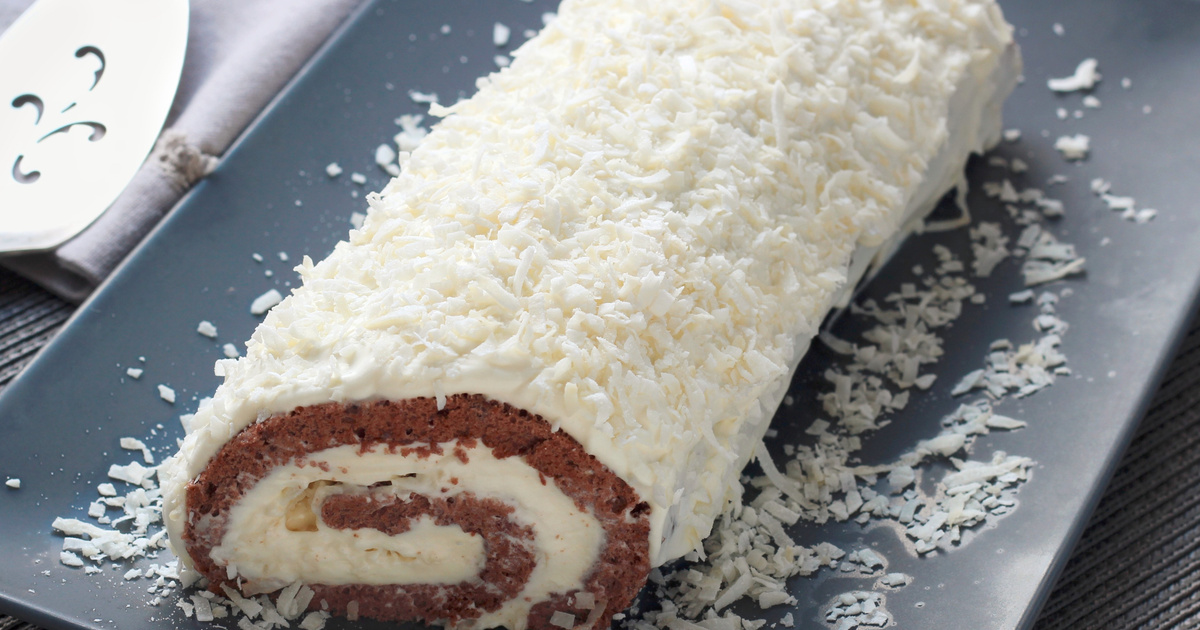 Bûche de Noël choco-coco : la recette facile et rapide à faire en 30 ...