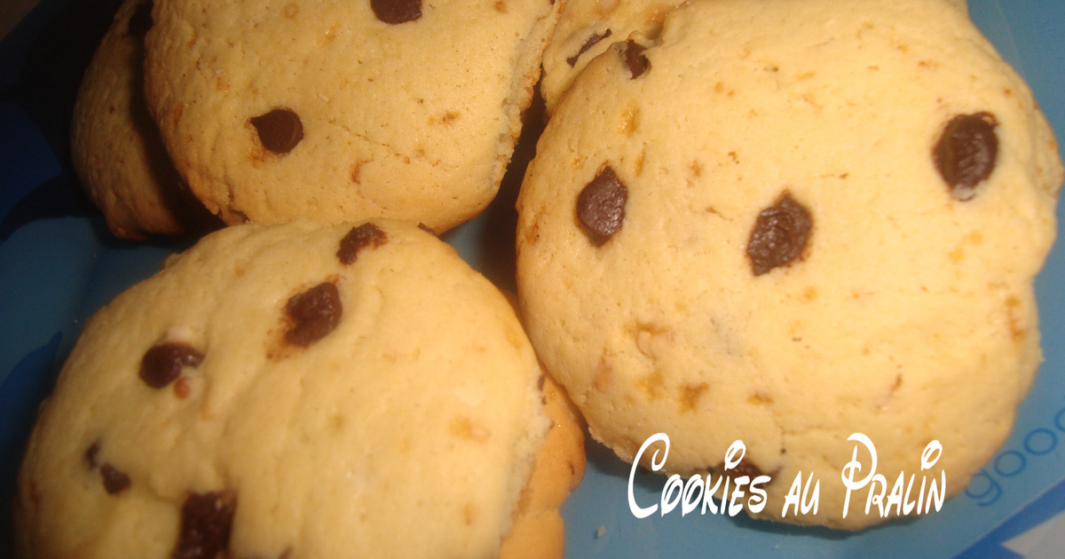 Recette Cookies au pralin et pépites de chocolat - 750g.com