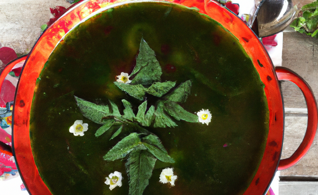 Recette - Brouet revitalisant aux orties et coquelicot, soupe - 750g.com