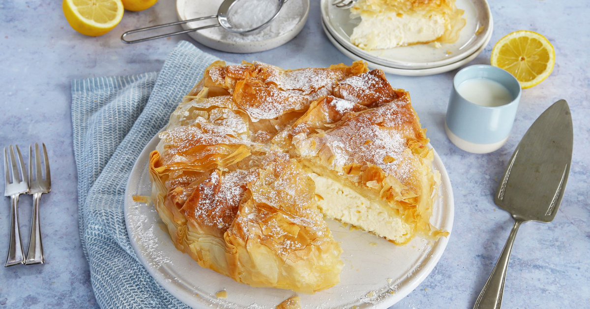 Recette Gâteau de pâte filo à la ricotta et au citron - 750g.com