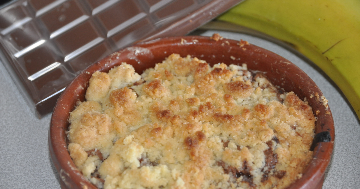 Recette Mini crumble banane choco - 750g.com