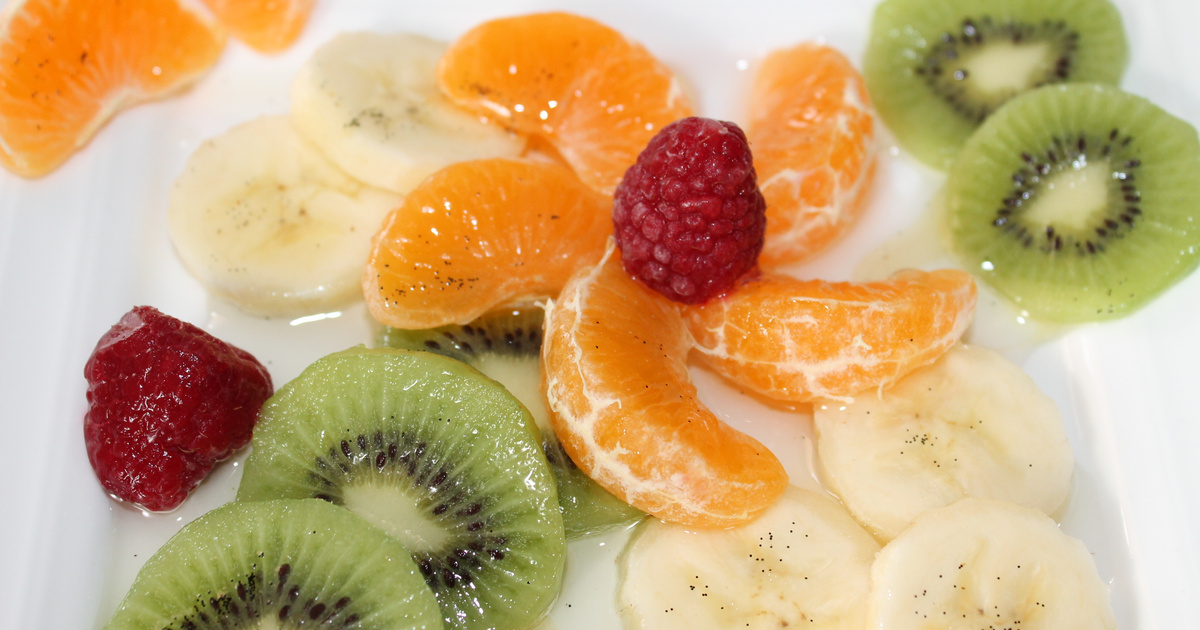 Recette Salade de fruits de saison à la sauce huile vanille et miel ...