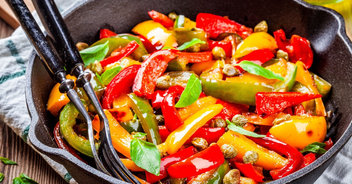 Recette Poêlée de poivrons - 750g.com