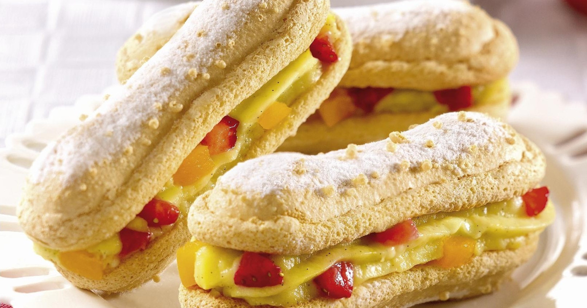 Recette L'éclair aux fruits frais - 750g.com