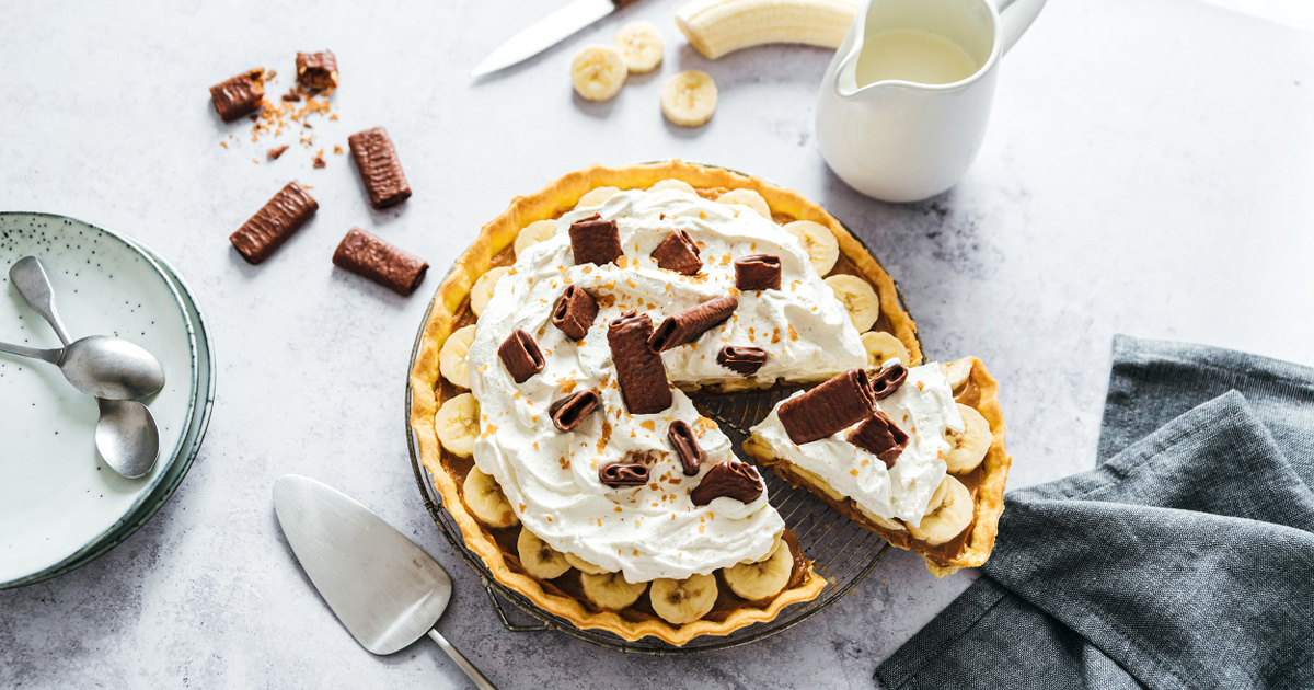 Recette Tarte banoffee & crêpes dentelle chocolat lait - 750g.com