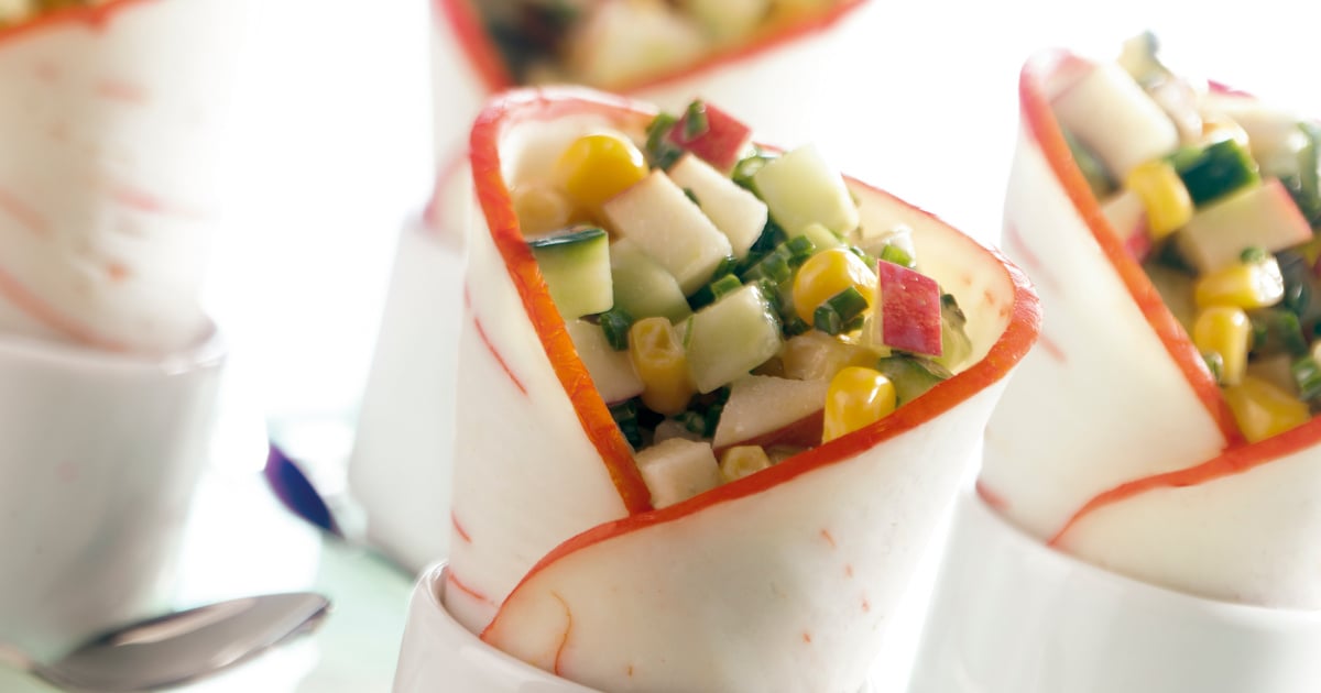 Recette Légumes croquants en cornet de Tranches de la Mer Coraya - 750g.com
