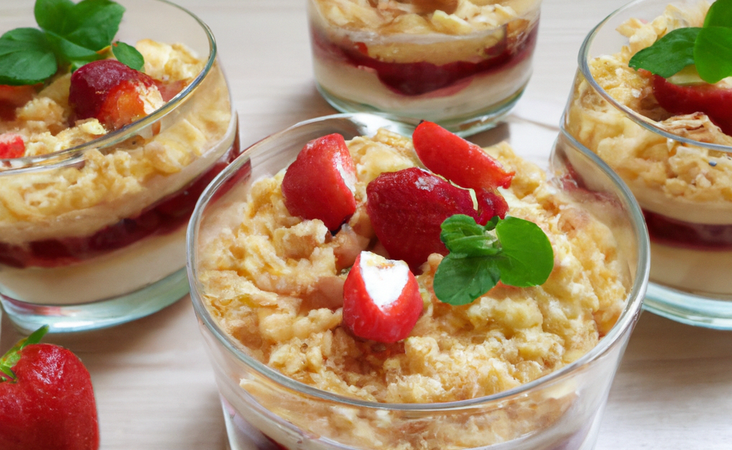 Recette - Verrines à la crème pâtissière aux fraises et crumble en ...