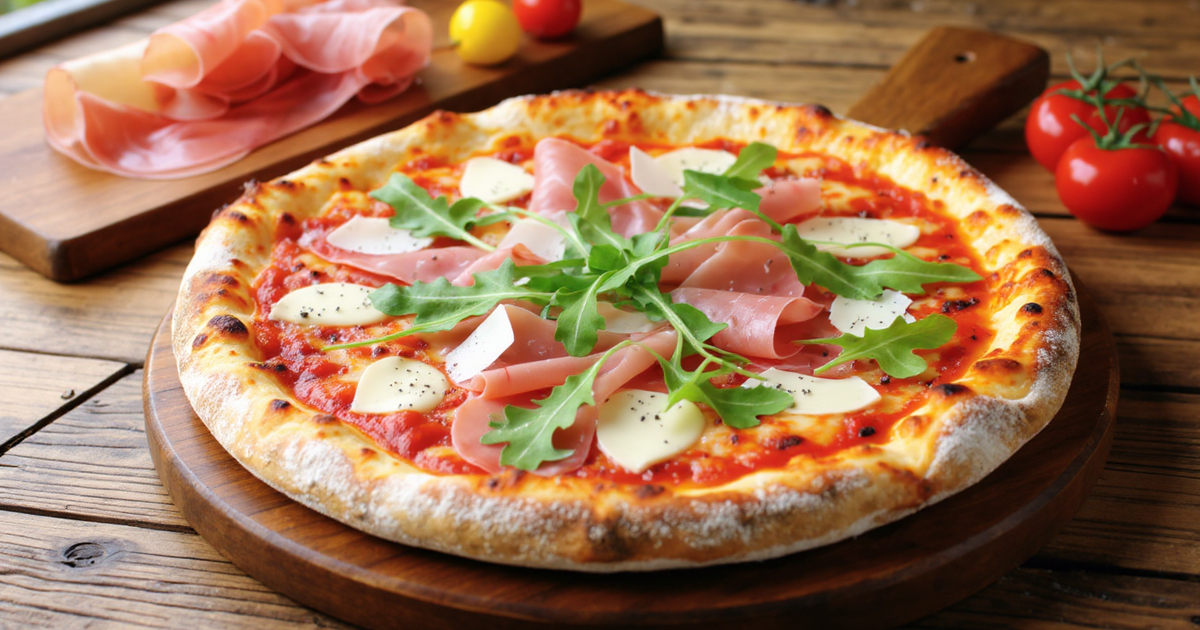 Recette Pizza au jambon de Parme et roquette - 750g.com