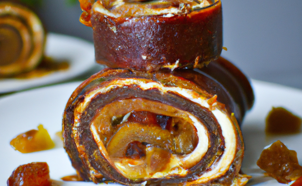 Recette - Gâteau roulé au caramel de fruits secs au chocolat et poudre ...