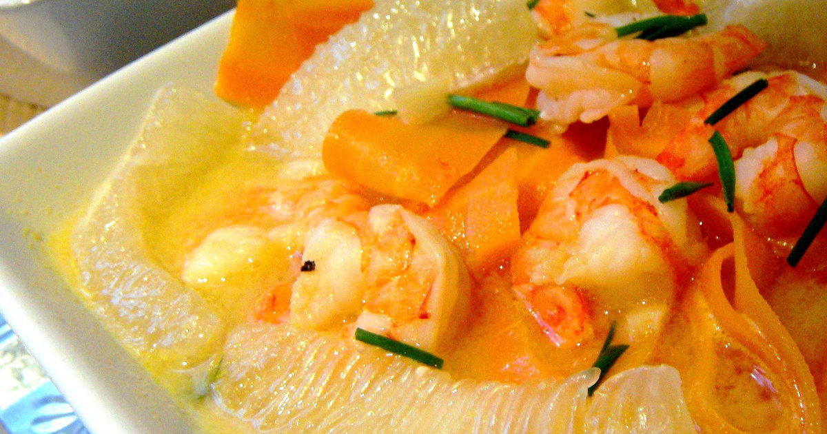 Recette Nage de crevettes aux pamplemousses - 750g.com