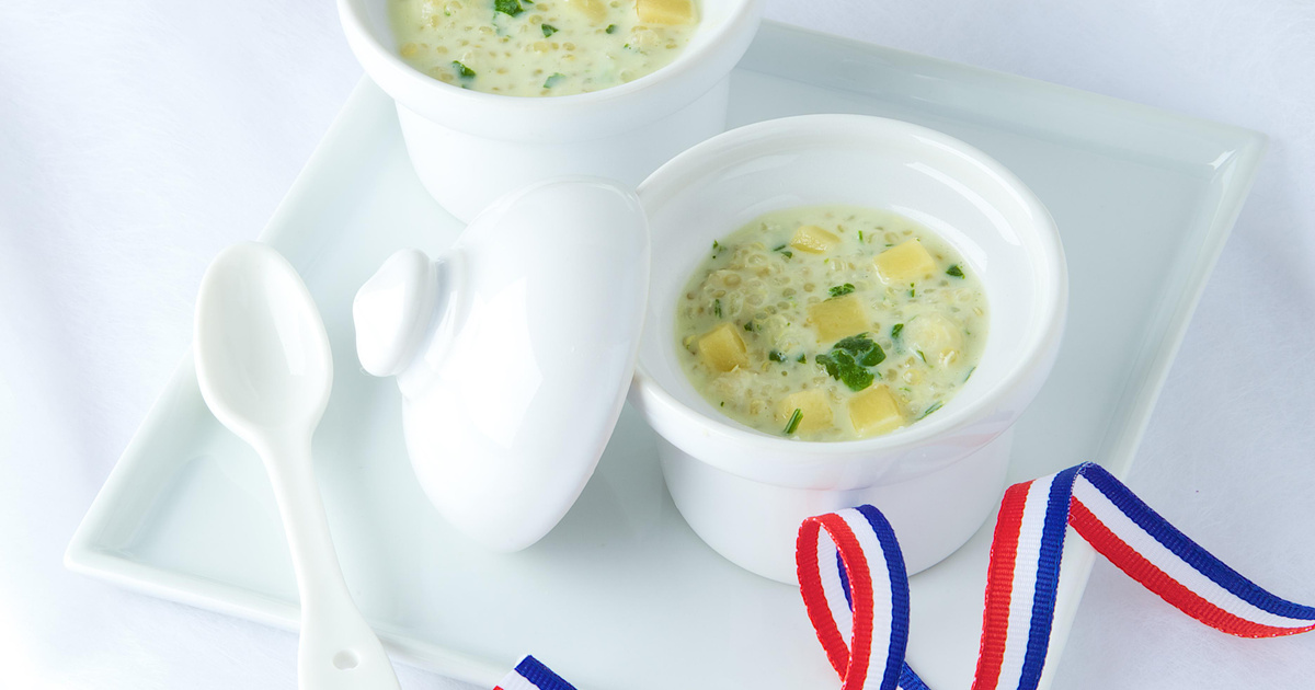 Recette Le quinotto vert écarlate au Gruyère France fondant - 750g.com