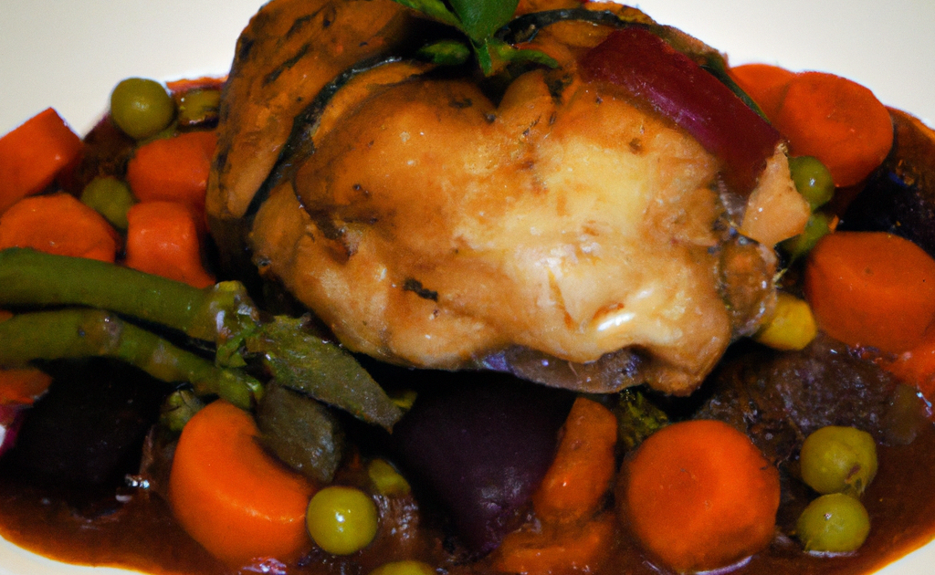 Recette - Chapon aux légumes et vin rouge - 750g.com