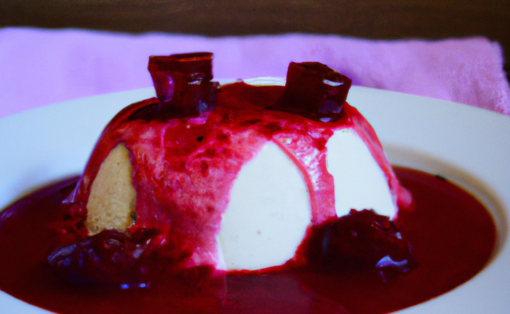 Recette Quenelle au coulis de fruit rouge sur un lit de mousse au ...