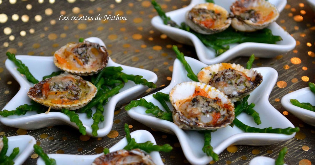 Recette Coques gratinées au beurre d'algues et parmesan - 750g.com