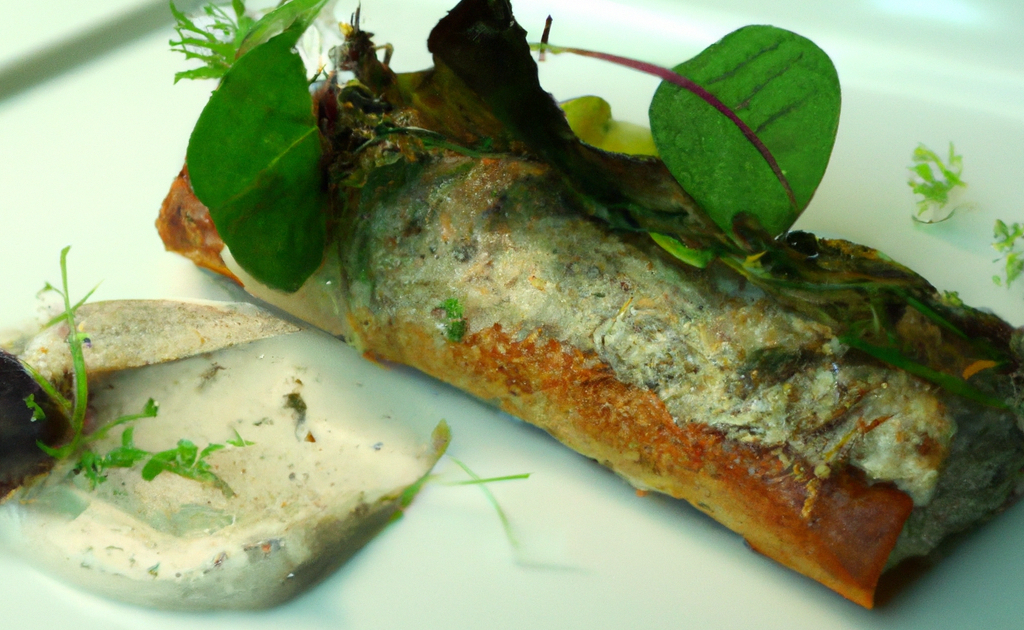 Recette Charlotte d'anguille fumée, mousse d'herbes à l'huile de noix ...