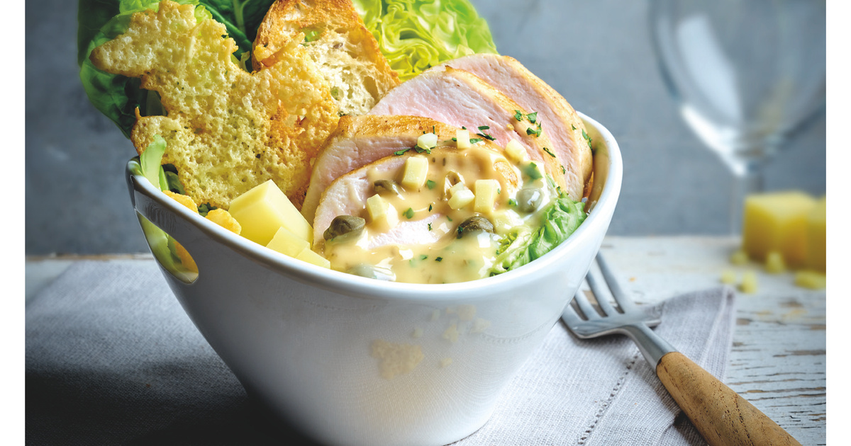 Recette Salade césar au Beaufort - 750g.com