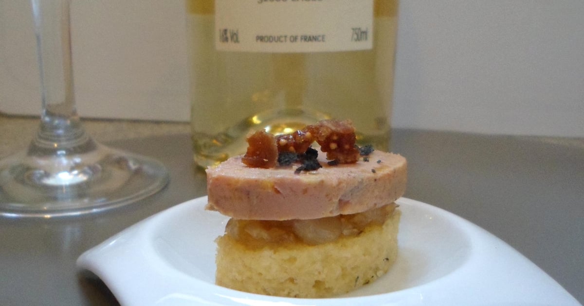 Recette Bouchée apéritive au foie gras du Gers, confiture d'ail blanc ...