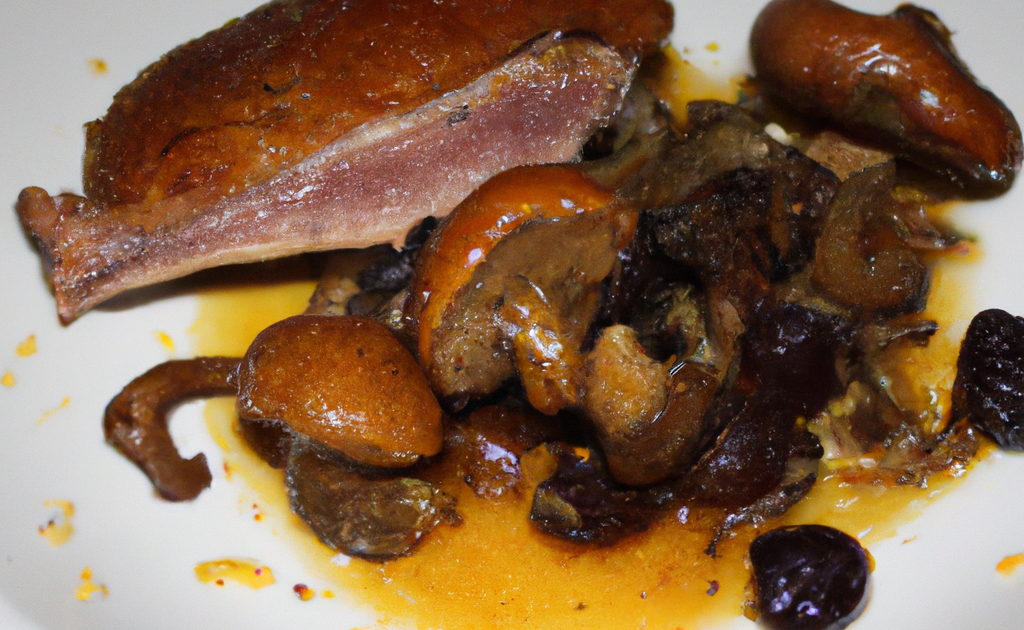 Recette Braisé de canard aux fruits de mer et champignons - 750g.com