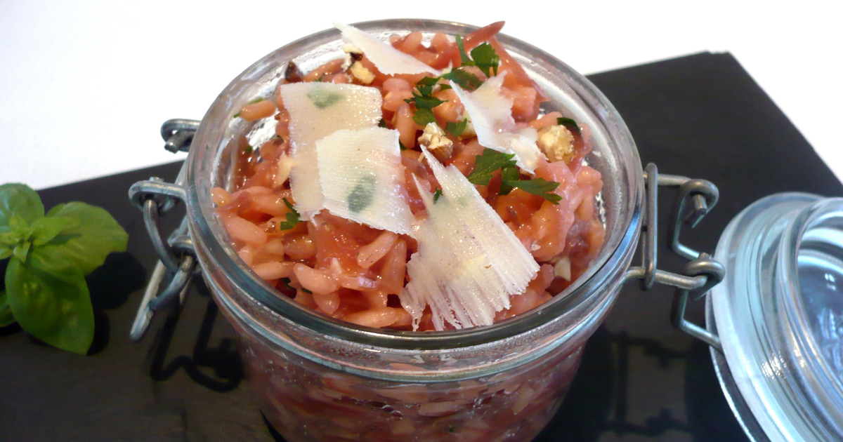 Recette Risotto rose aux noisettes croquantes - 750g.com
