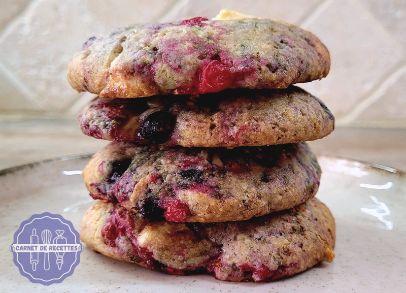 Recette Cookies fruits rouges et chocolat blanc - 750g.com