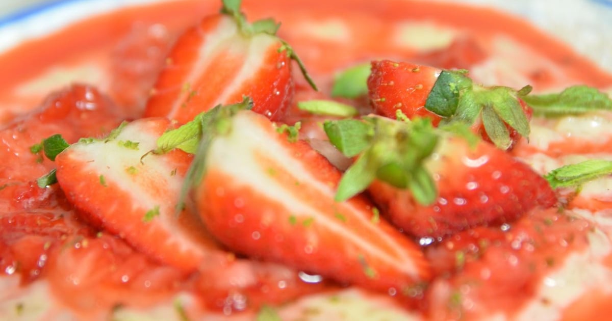 Recette Riz au lait, fraises granitées au citron vert - 750g.com