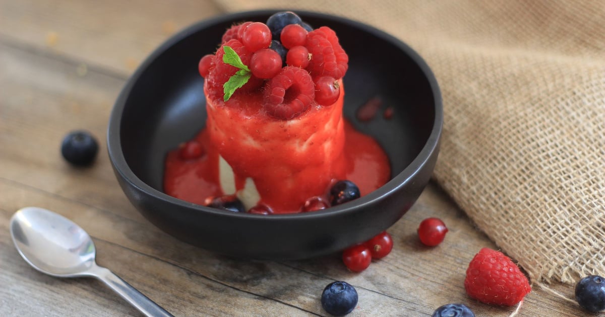 Recette Parfait glacé pêches et fruits rouges - 750g.com