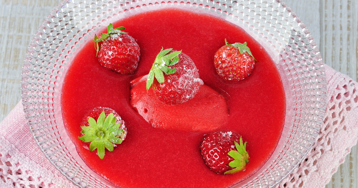 Recette Soupe glacée de fraise à la fraise - 750g.com