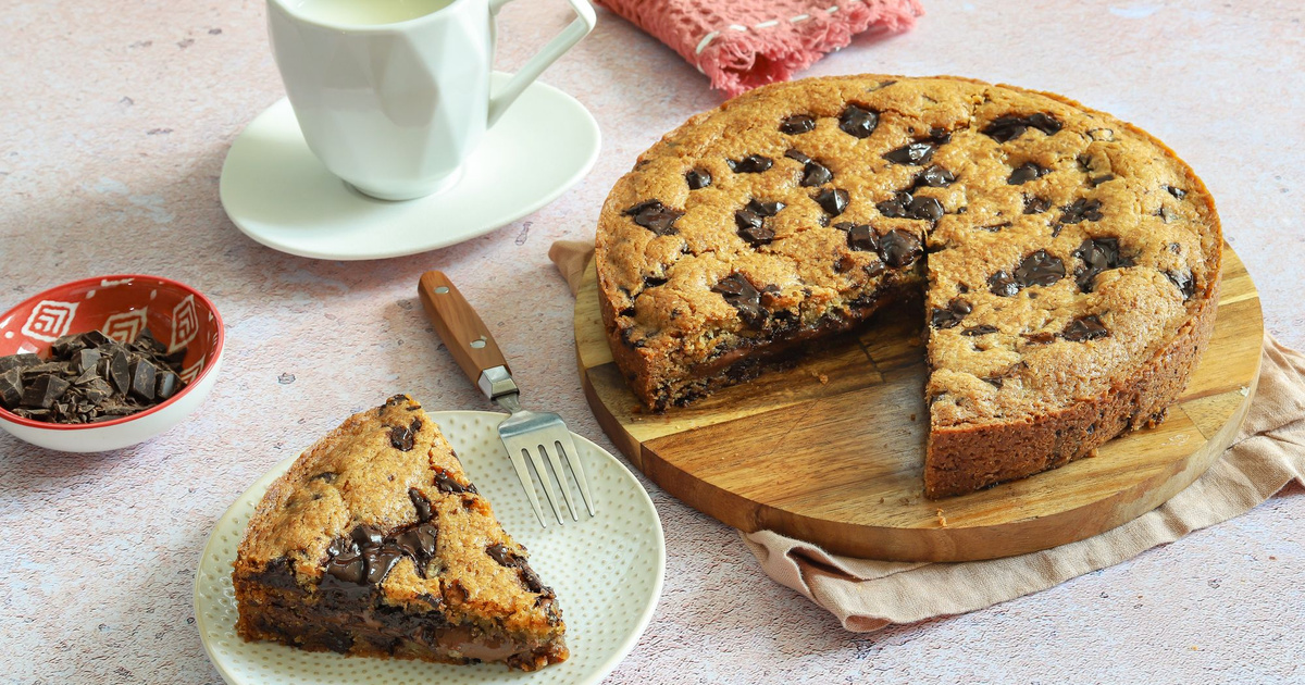 Cookie cake : la recette ultra gourmande et facile à faire du gâteau ...