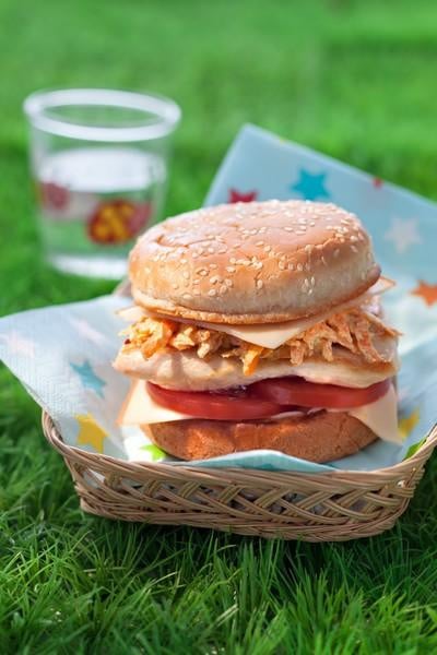 Recette Le burger FLO EPI burger, poulet, curry - 750g.com