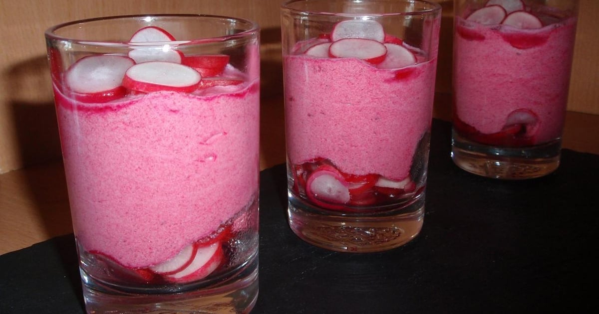 Recette - Mousse de betterave rouge et radis rose en vidéo - 750g.com