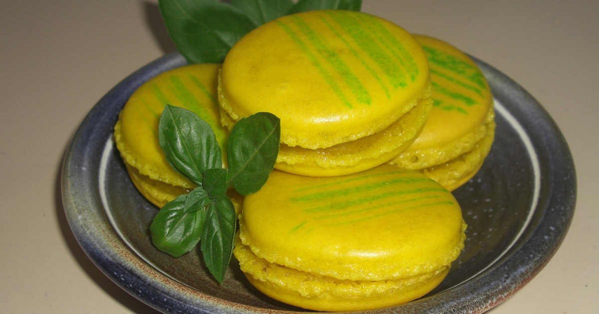 Recette Macarons citron/basilic - 750g.com