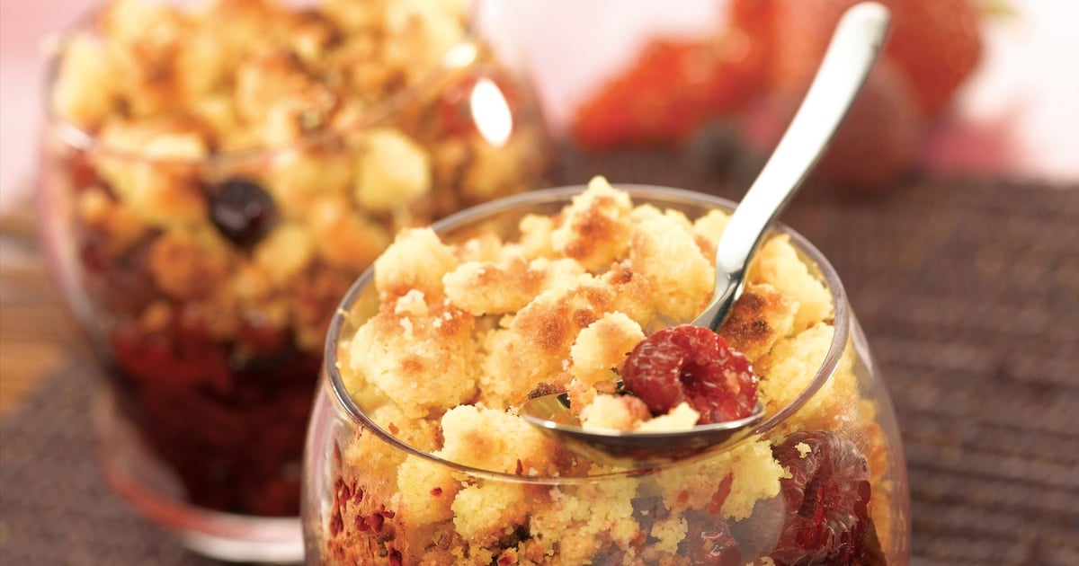 Recette Crumble aux fruits rouges chapelure et tapioca Tipiak - 750g.com