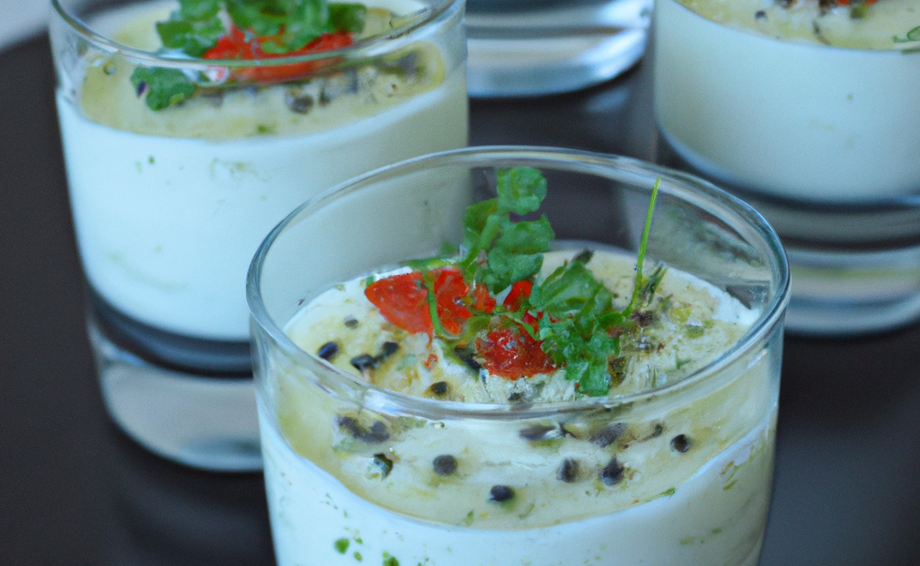Recette Verrines fromage blanc aux fines herbes et coulis de poivrons ...