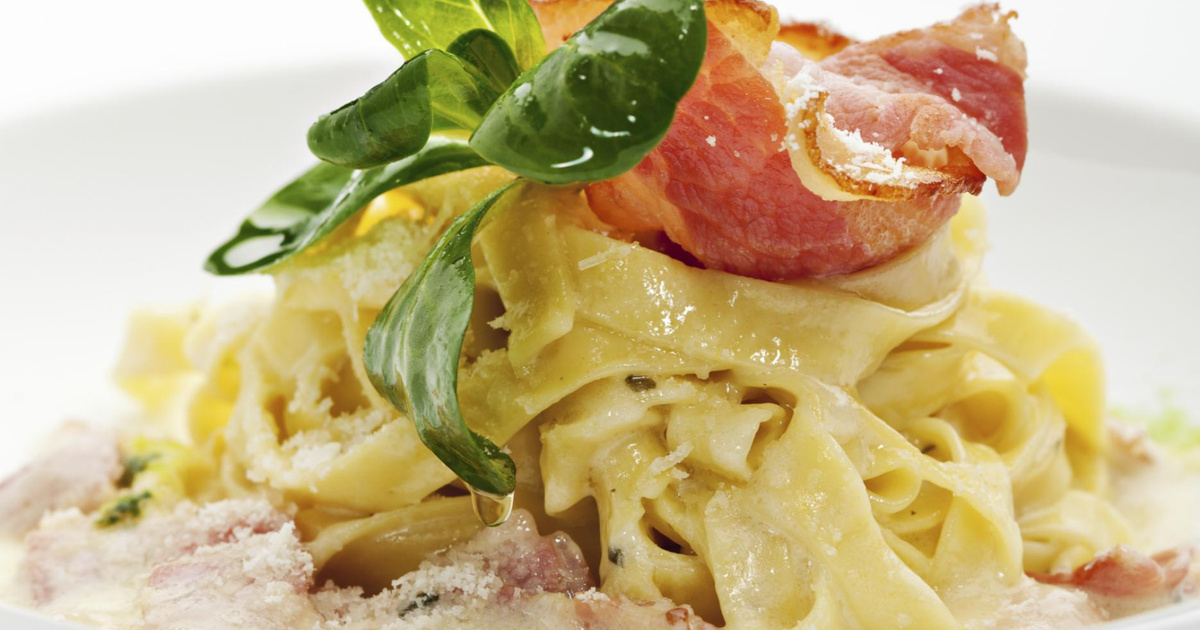 Recette Tagliatelles à la carbonara au parmigiano Giovanni Ferrari ...