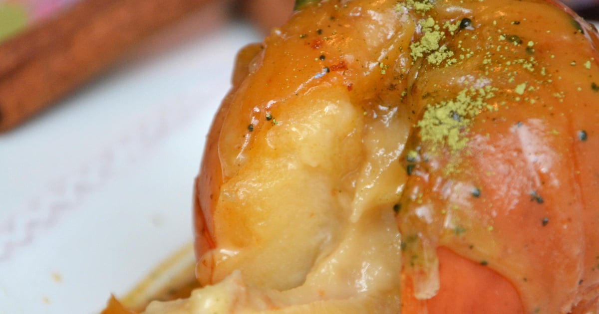 Recette Pommes confites à la cannelle, à la vanille et à la purée d ...