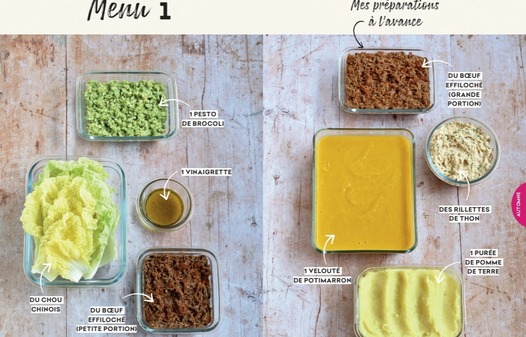 5 plats prêts en 20 minutes avec notre menu Batch Cooking de l'automne ...