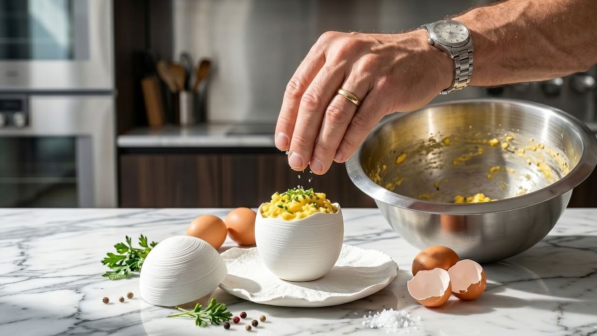 L'astuce du chef Éric Frechon pour des œufs brouillés incroyablement ...