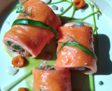 Recette Roulades de concombre au saumon fumé - 750g.com