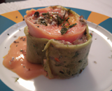 Recette Roulades de concombre au saumon fumé - 750g.com