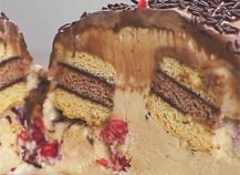 Recette - Vacherin glacé à la vanille et aux framboises en vidéo