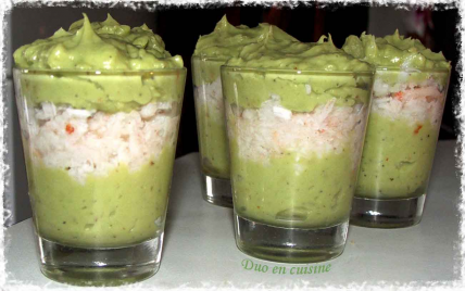 Recette - Verrines de crabe et crème d'avocat | 750g