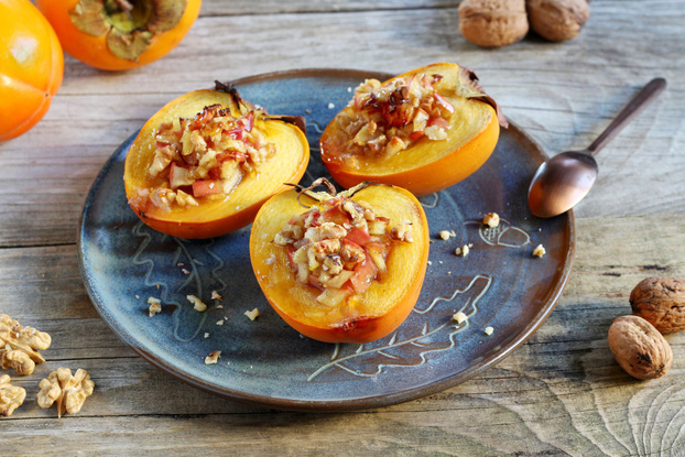 Recette - Kaki Ribera del Xúquer AOP rôti au four aux pommes, vanille ...