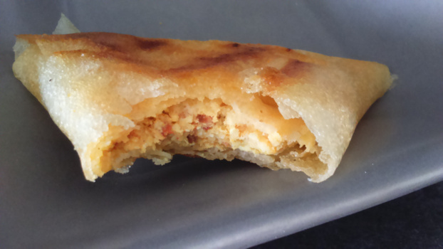 Recette - Samoussa au poulet, curry et chorizo en pas à pas