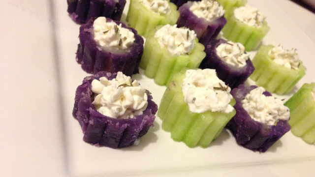 Recette Cottage cheese en vert et violet - 750g.com