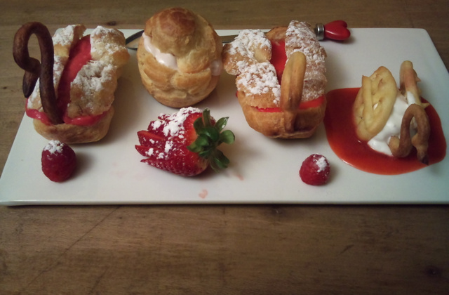 Recette - Choux aux crèmes rouges | 750g